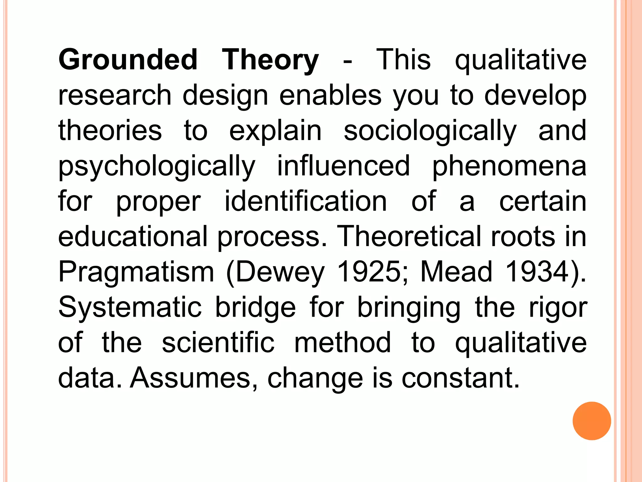 Types of qualitative research design | PPTX | Science
