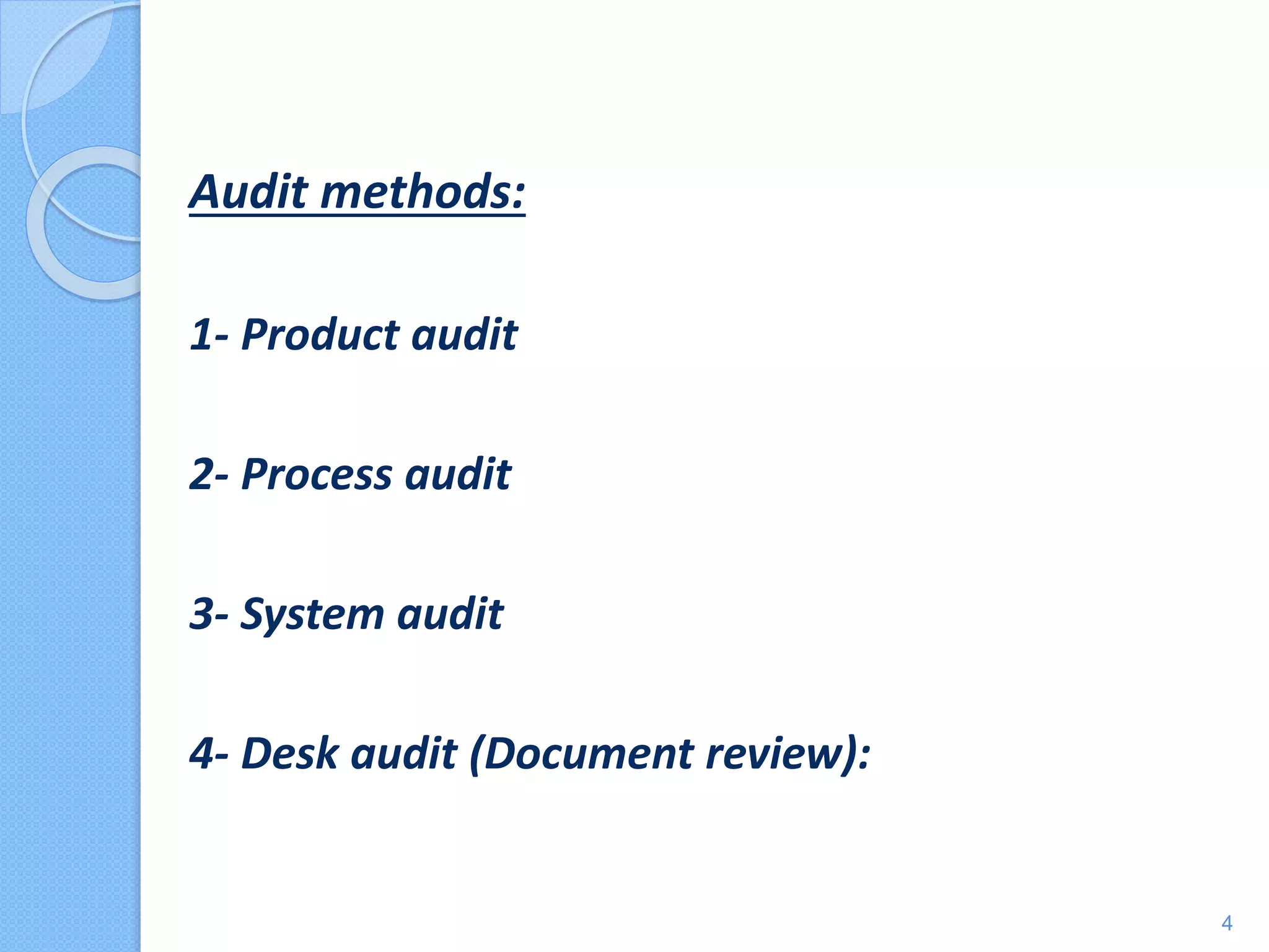 Types of quality audit | PPTX