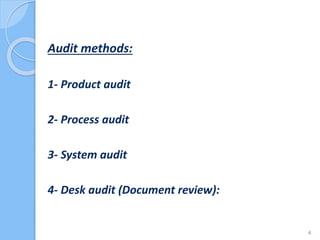 Types of quality audit | PPTX
