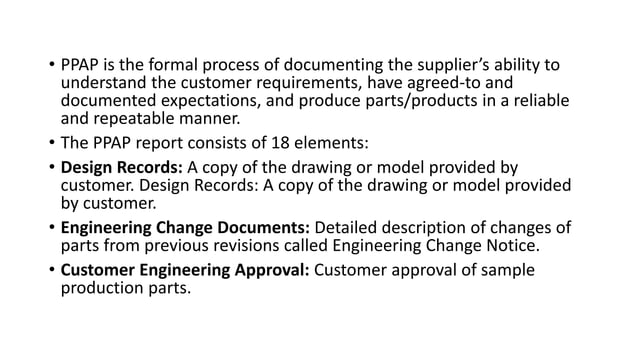 The 5 core tools are recognized as standard quality tools for the ...