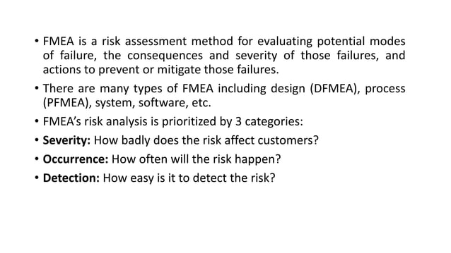 The 5 core tools are recognized as standard quality tools for the ...