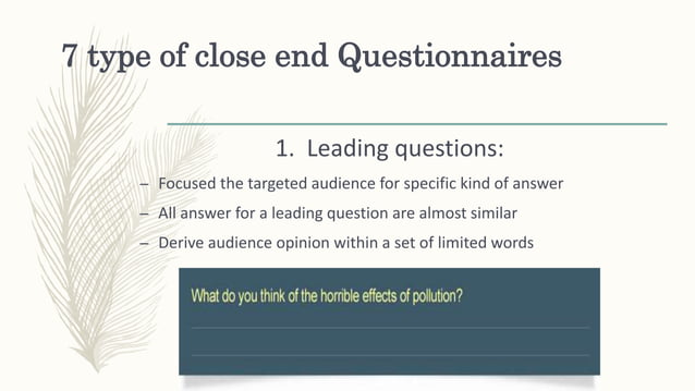 Types of Questionnaire | PPT