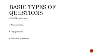 Types of questions | PPTX