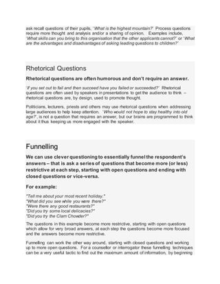 Types of questions and requests in different contexts | PDF