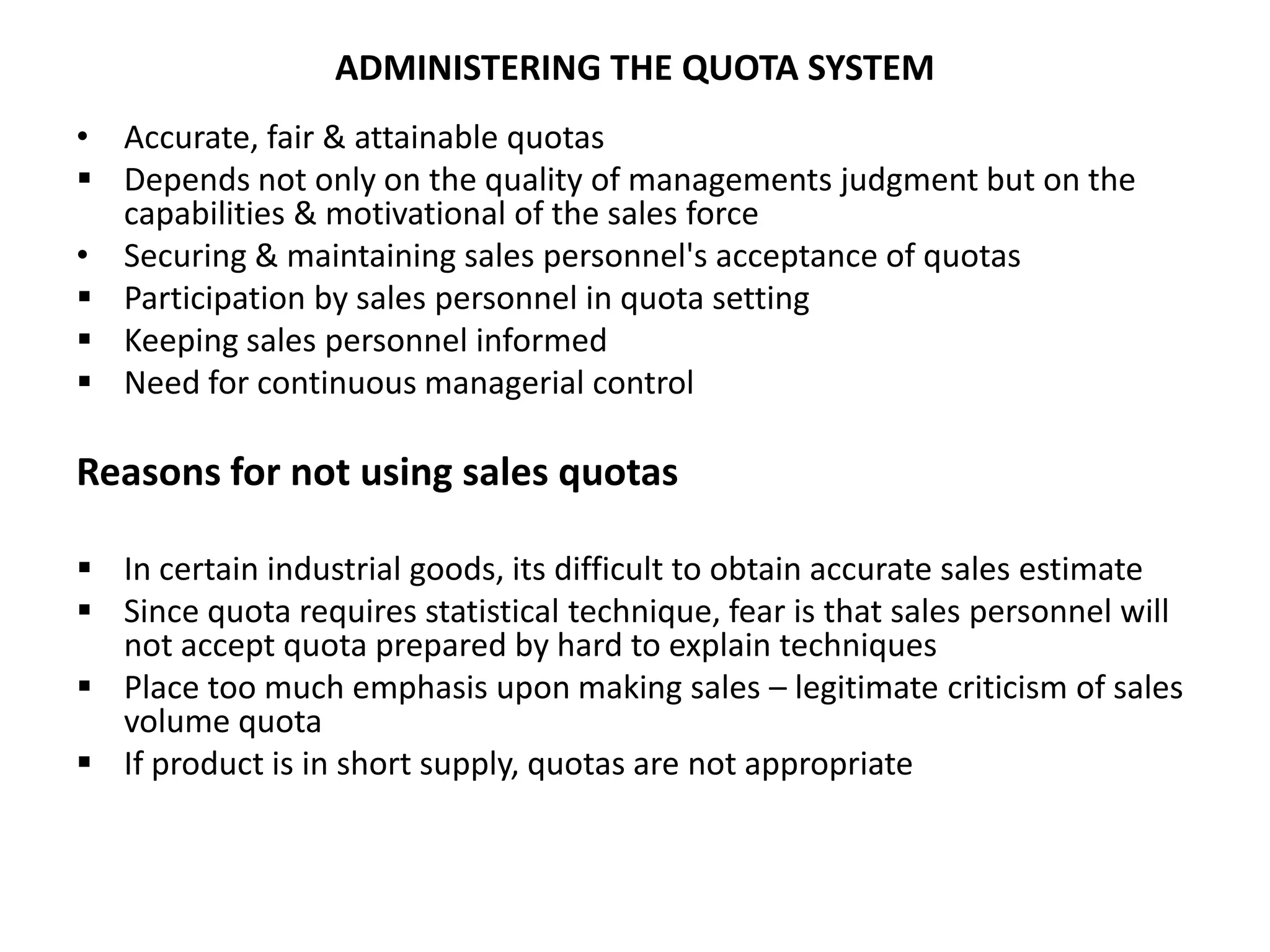 Types Of Quotas | PPTX