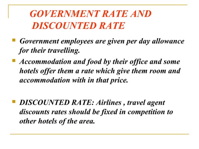 Types of rack rates | PPT