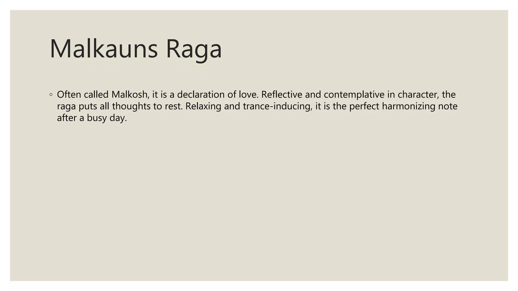 Types of ragas and its benefits | PPTX