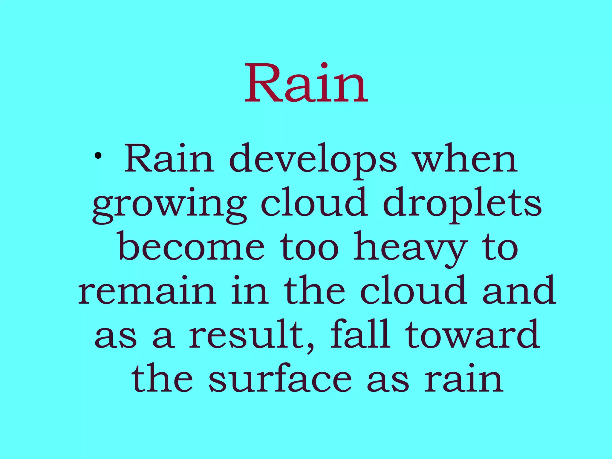 Types of Rain | PPT