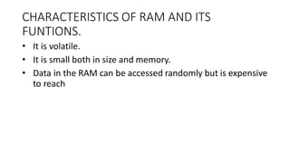 Comprehensive Overview of RAM and ROM Types, Characteristics, and Uses ...