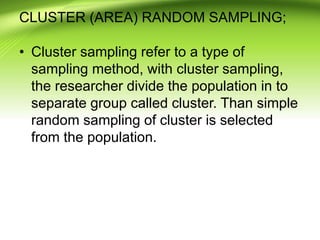 Types of random sampling | PPTX