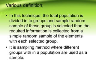 Types of random sampling | PPTX