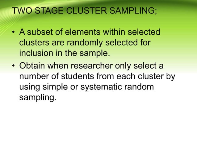 Types of random sampling | PPTX
