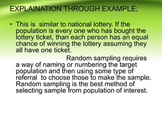 Types of random sampling | PPTX
