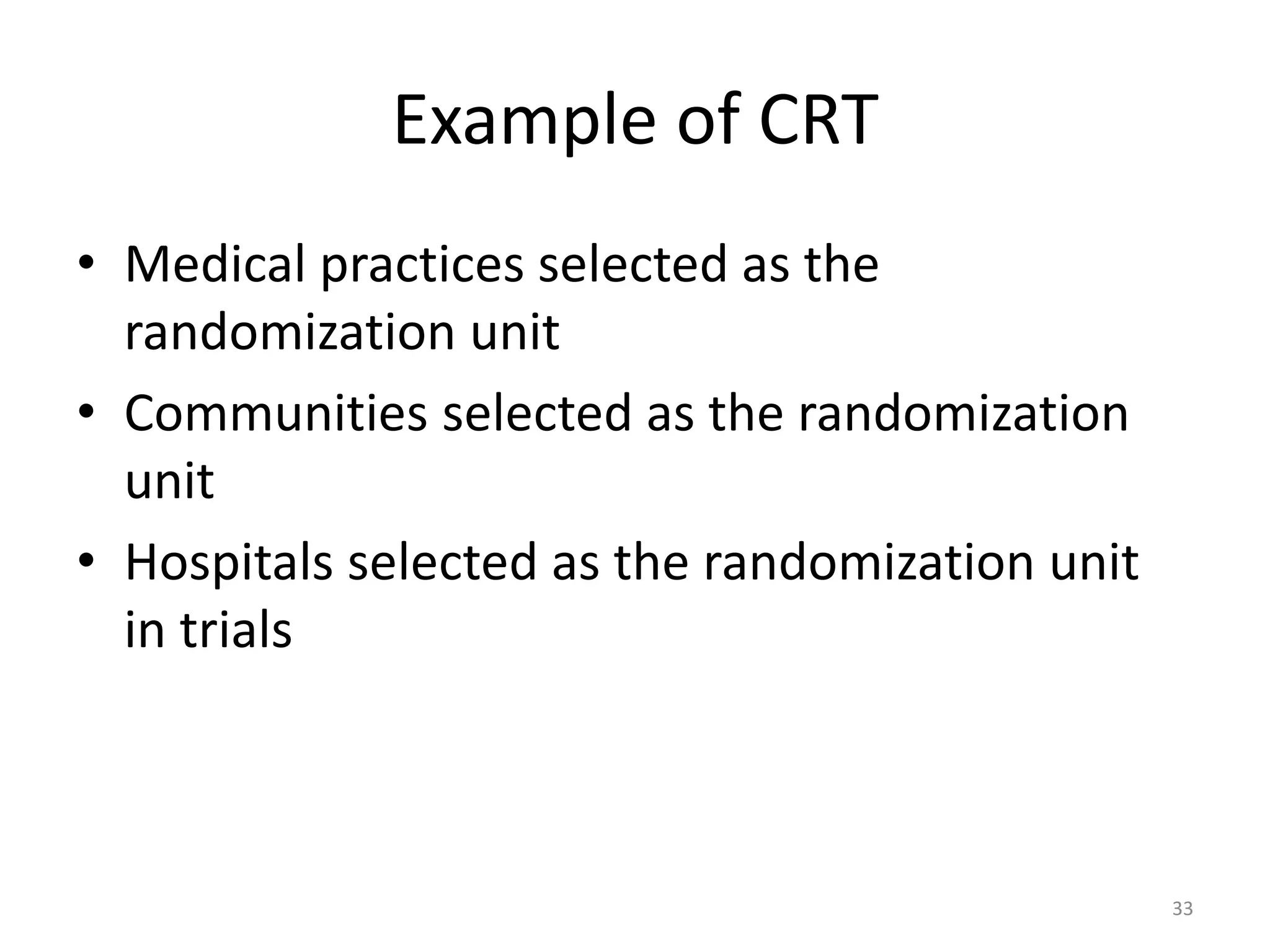 Types of rct concepts and application | PPTX