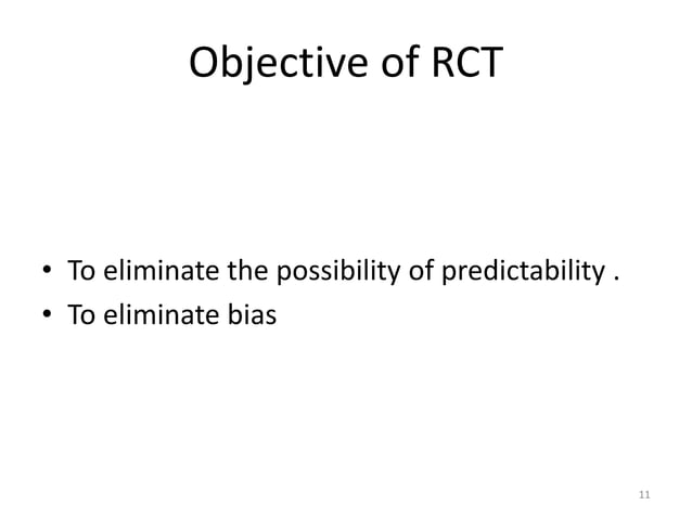 Types of rct concepts and application | PPTX