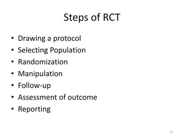 Types of rct concepts and application | PPTX