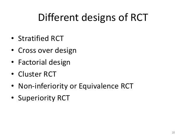 Types of rct concepts and application