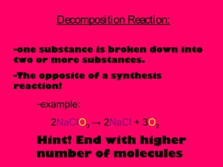 Types of reactions | PPT