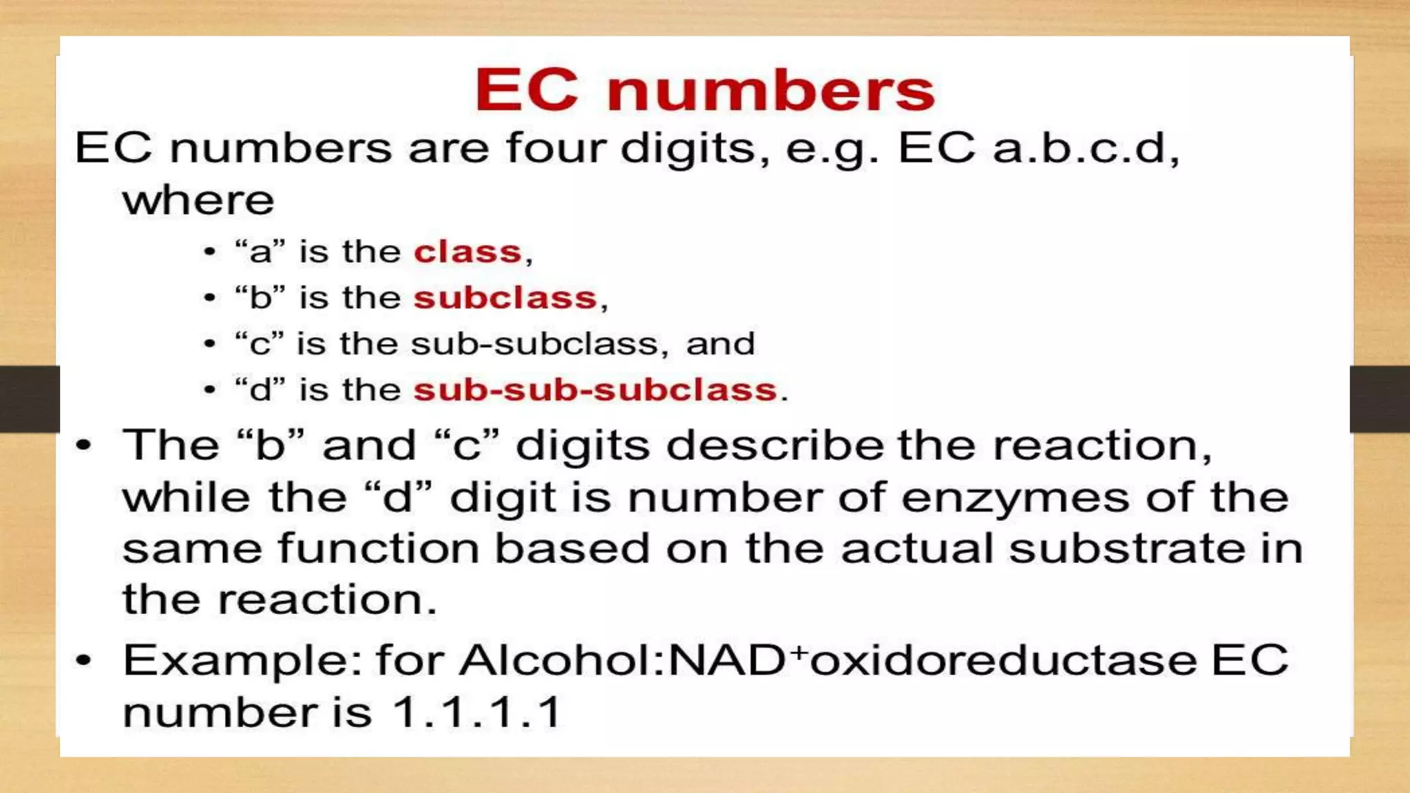 Types of reactions in biological system and enzyme classification ...
