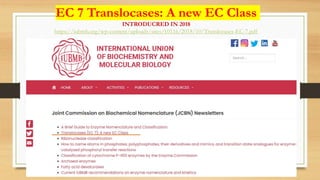 Types of reactions in biological system and enzyme classification ...