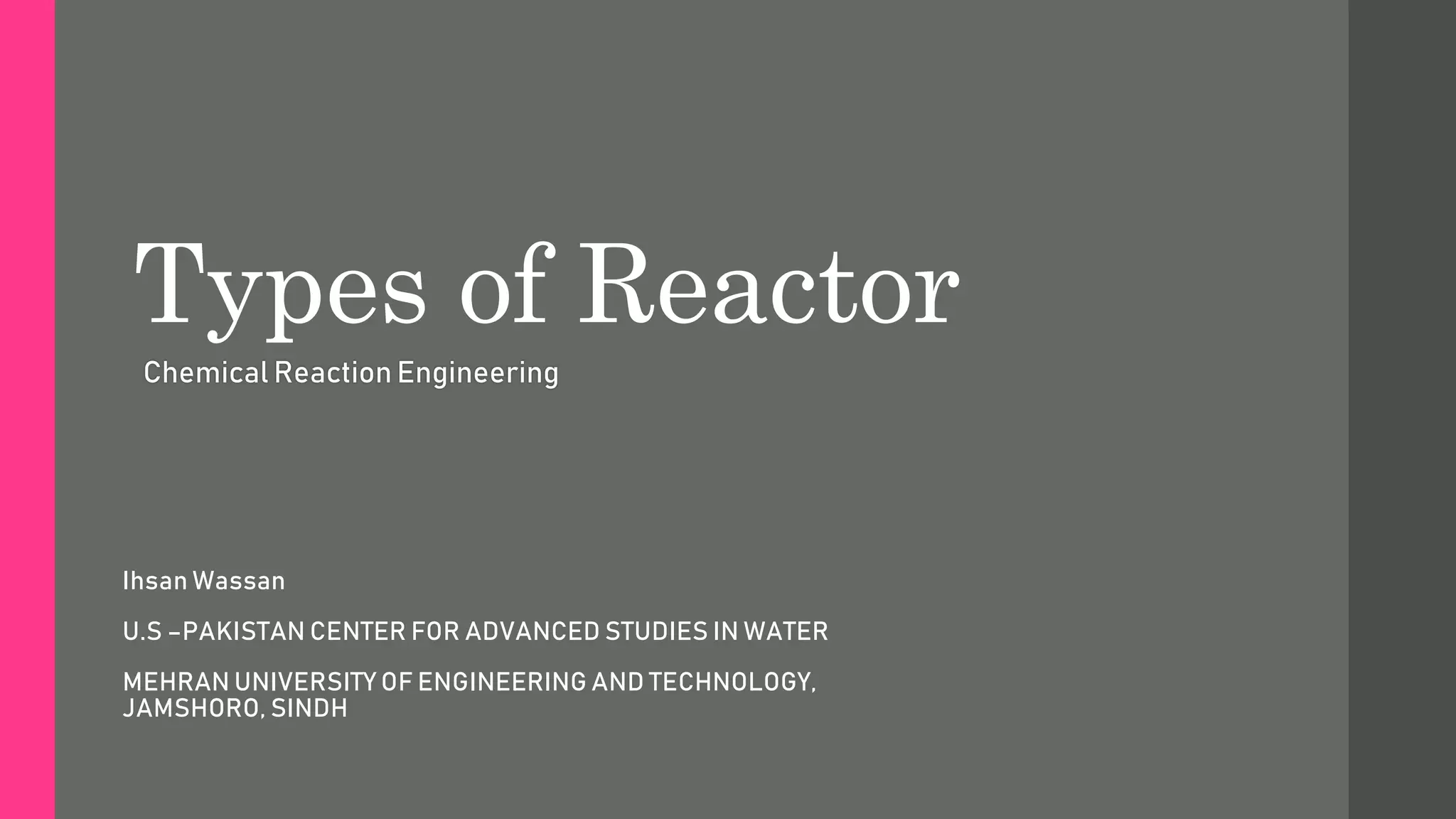 Types of reactor | PDF