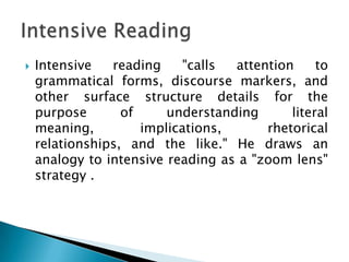 TYPES OF READING | PDF