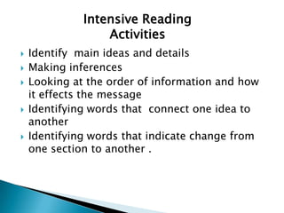 TYPES OF READING | PDF