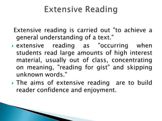 TYPES OF READING | PDF