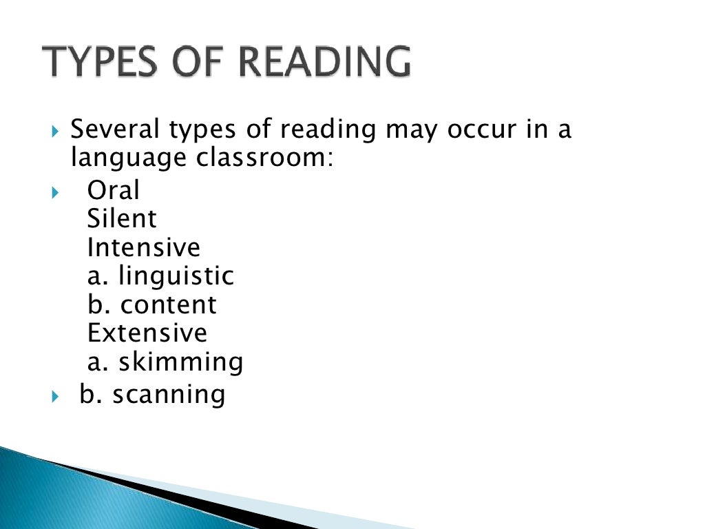Types of reading