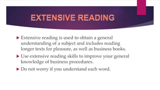 Types of reading | PPTX
