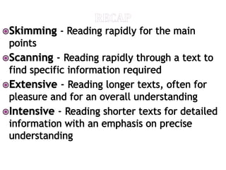 Types of reading | PPTX