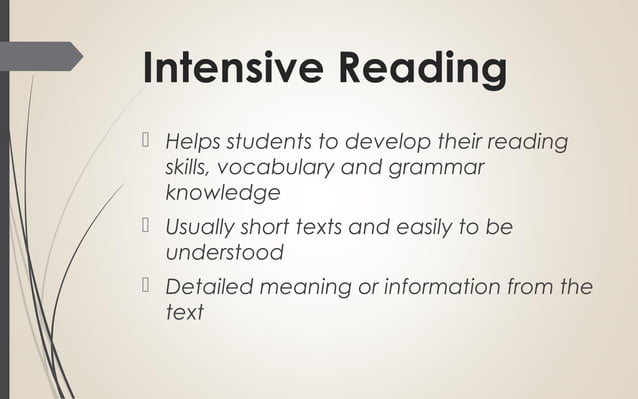 English 8 - Types of Reading (Intensive vs. Extensive) | PPT | Books ...