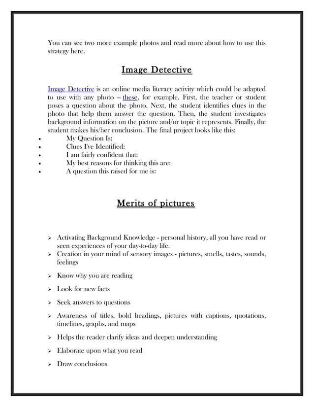 Types of reading material