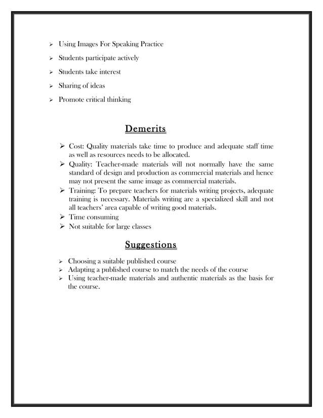 Types of reading material