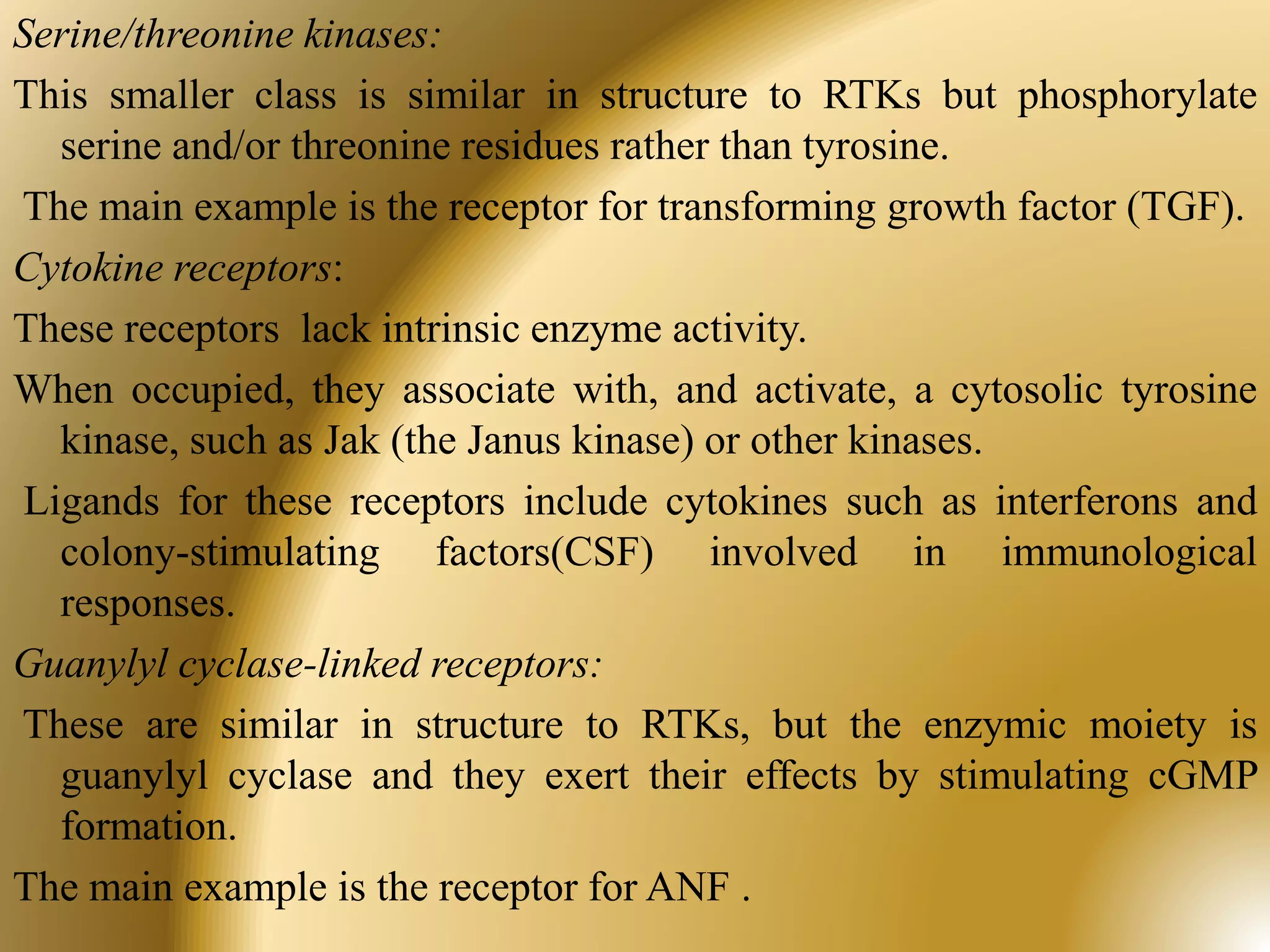 Types of receptor signal transduction pathways | PPTX