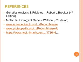 Types of Recombinase | PPTX