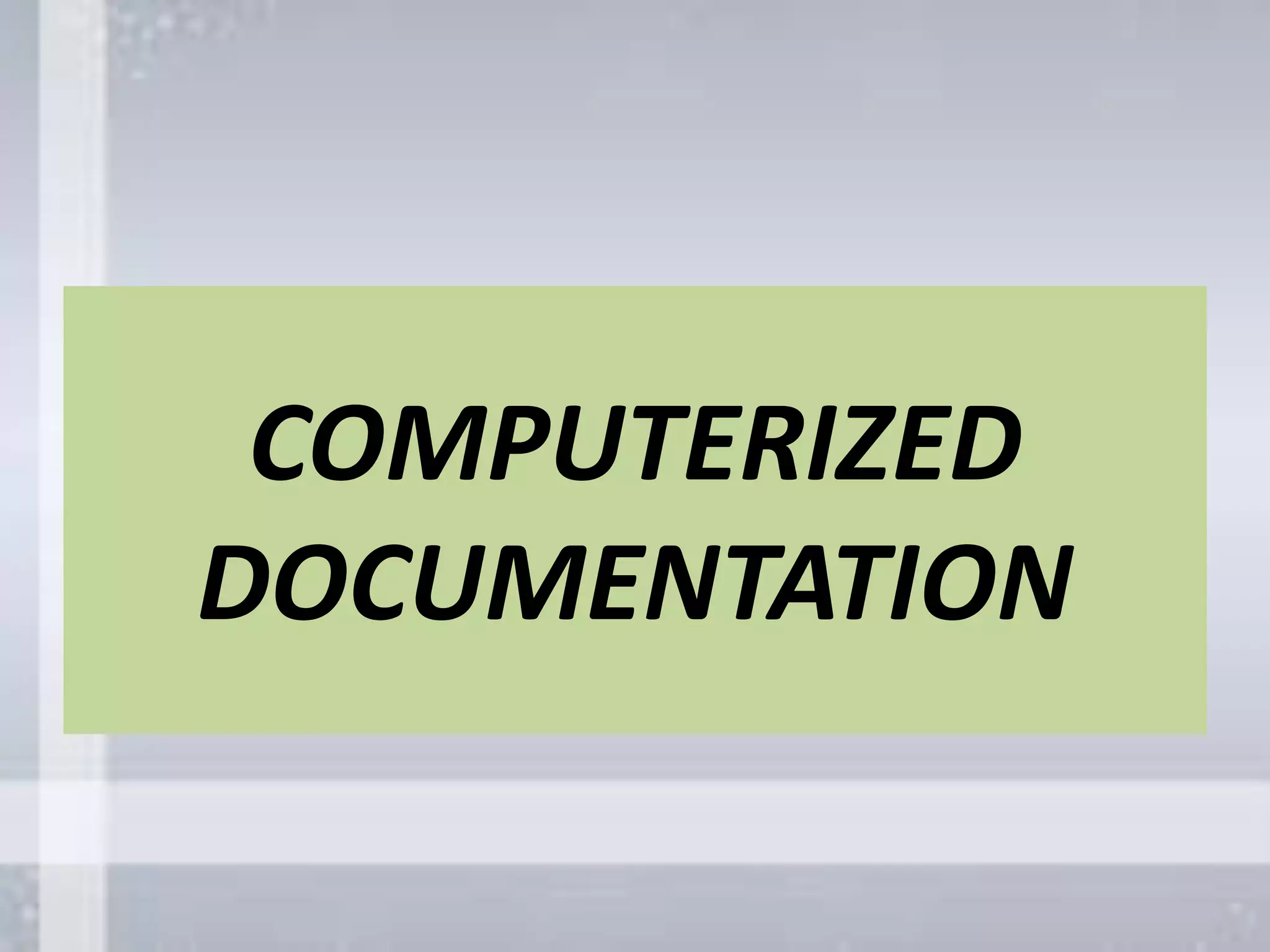 Types of records and common record keeping forms & computerized ...