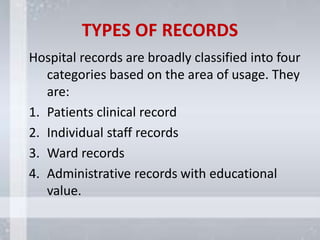 Types of records and common record keeping forms & computerized ...