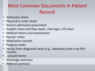 Types of records and common record keeping forms & computerized ...