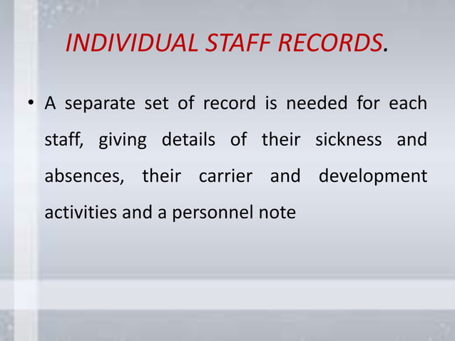 Types of records and common record keeping forms & computerized ...