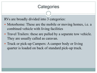 Types of recreational vehicles | PPTX