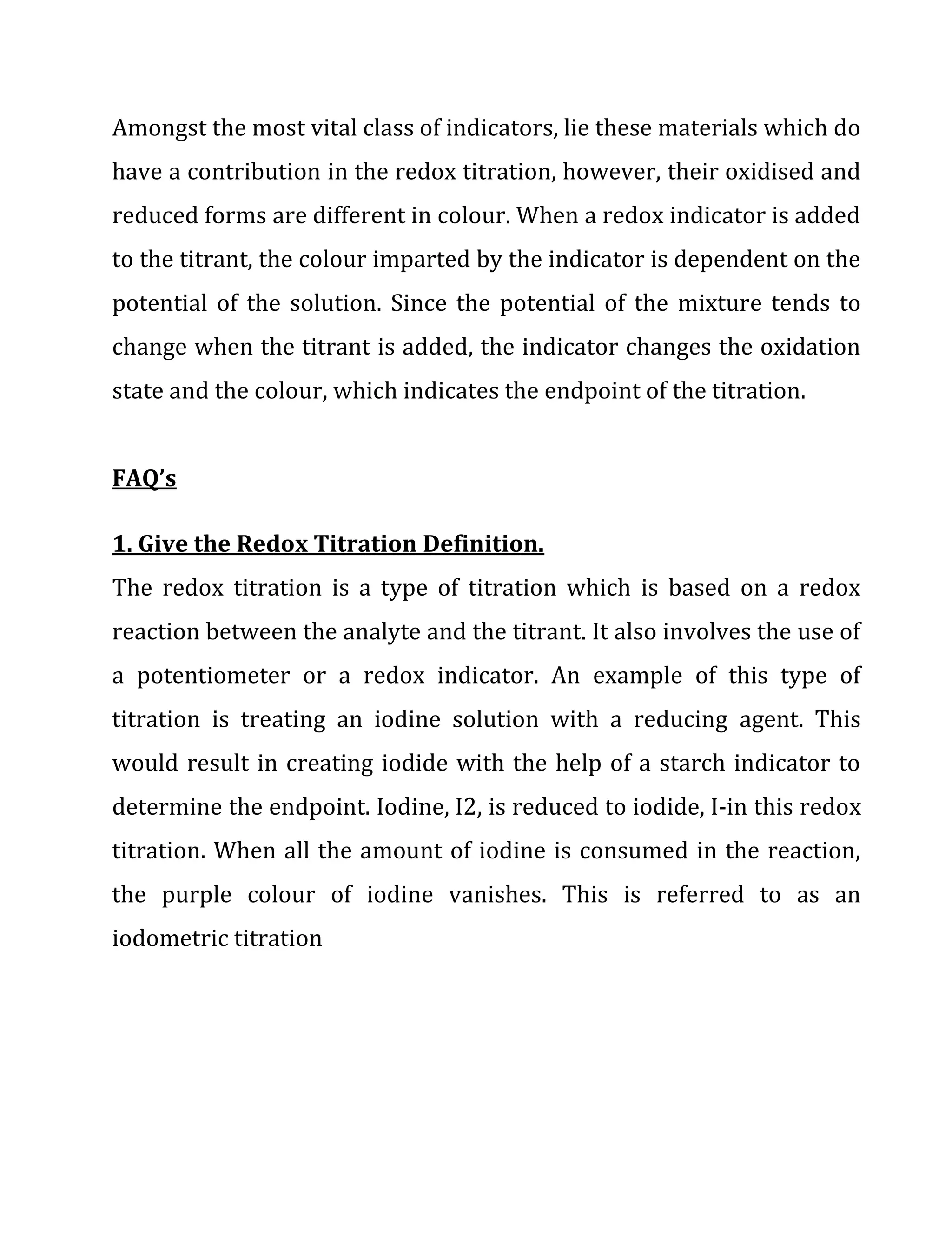 Types of Redox Titration & Principles and Applications.pdf