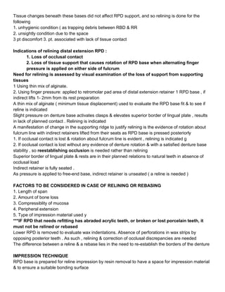 Types of refitting procedures | DOCX | Dental Health | Diseases and ...