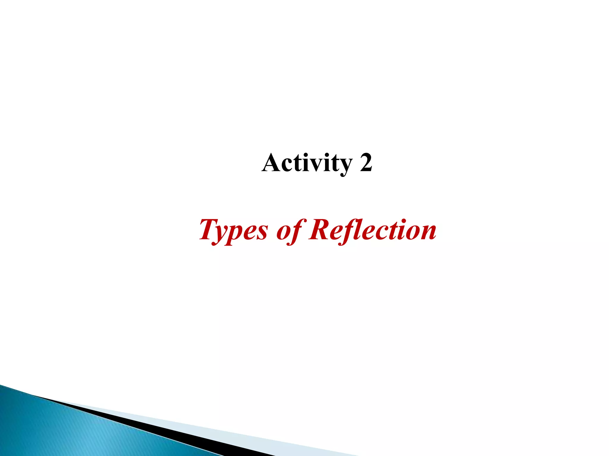 Types of reflection | PPTX