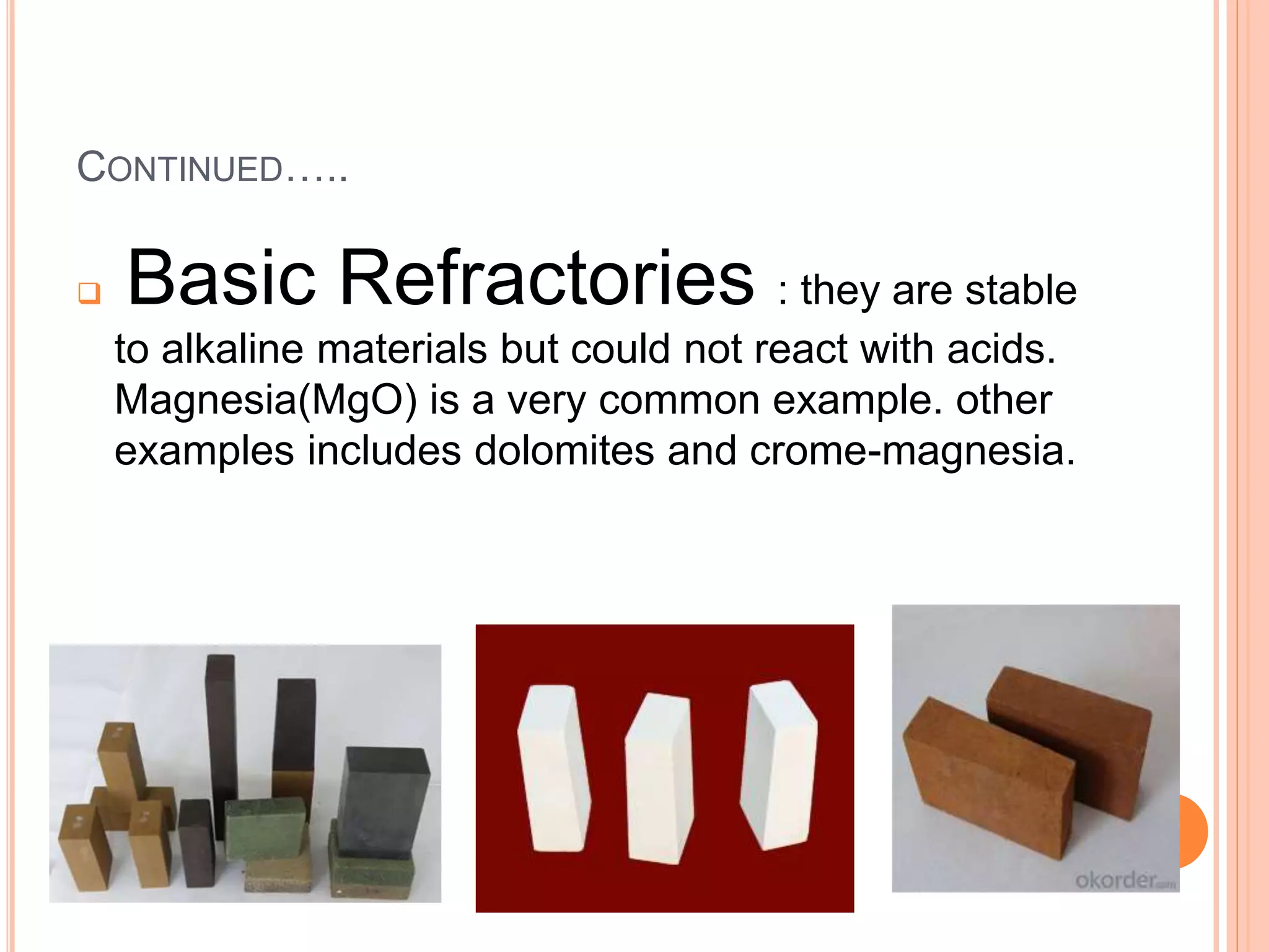 Types of refractories | PPTX