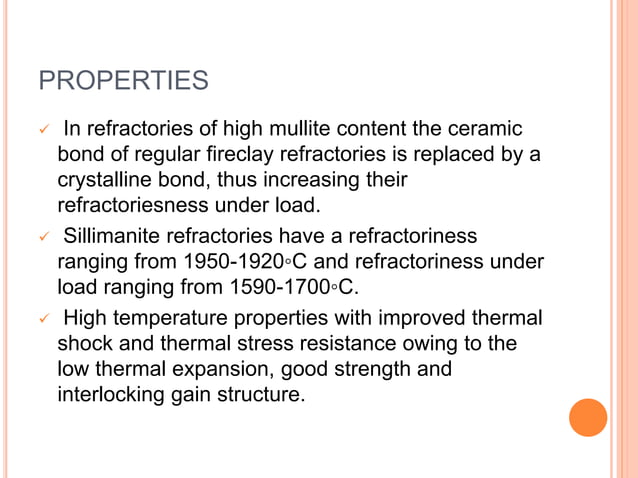 Types of refractories | PPTX | Interior Decorating | Home & Garden