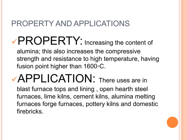 Types of refractories | PPTX | Interior Decorating | Home & Garden