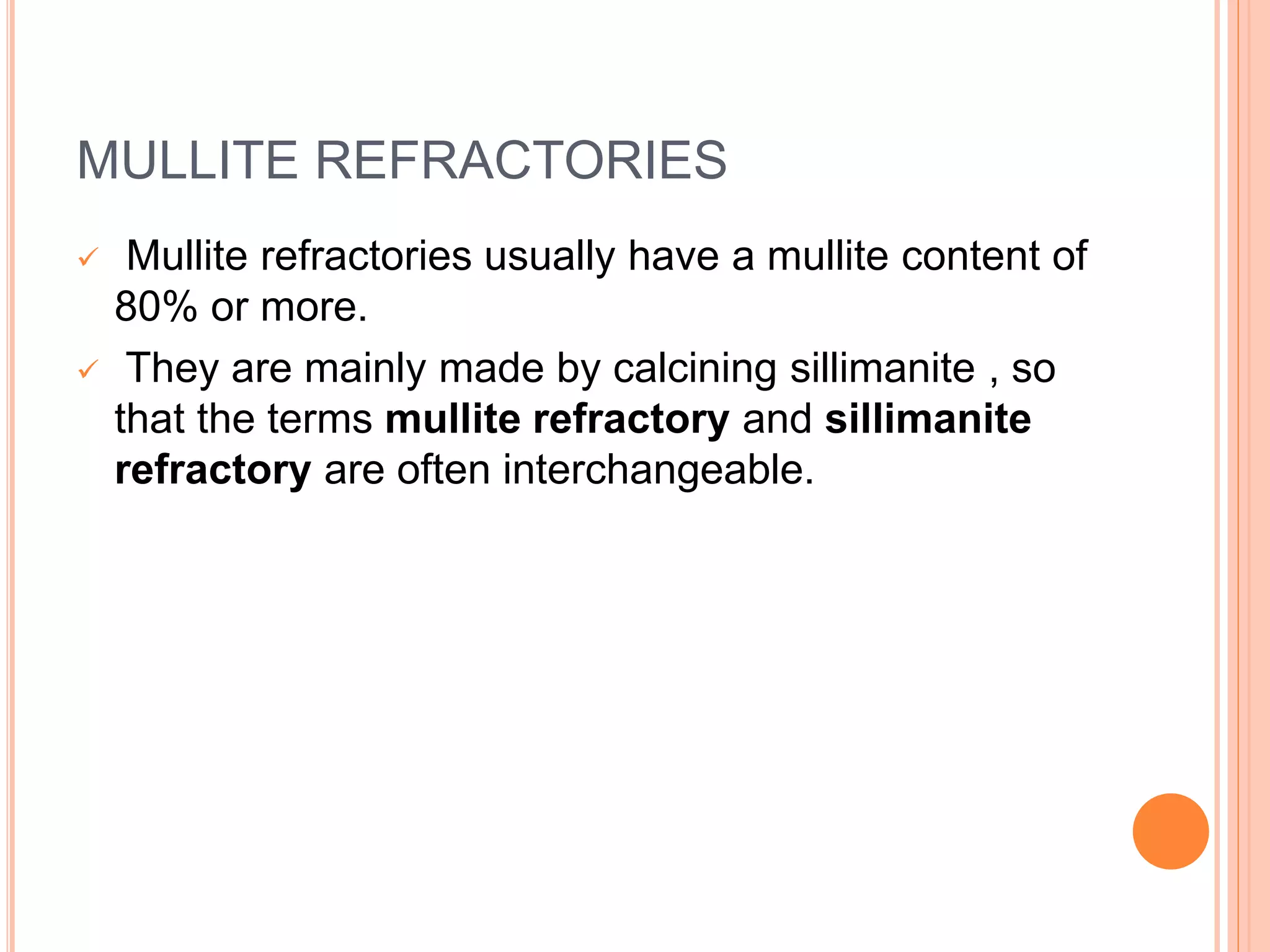 Types of refractories | PPTX
