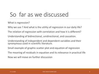 Types of regression ii | PPTX