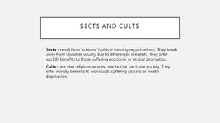 A2 Sociology Beliefs - Religious Organisations and Movements | PPTX